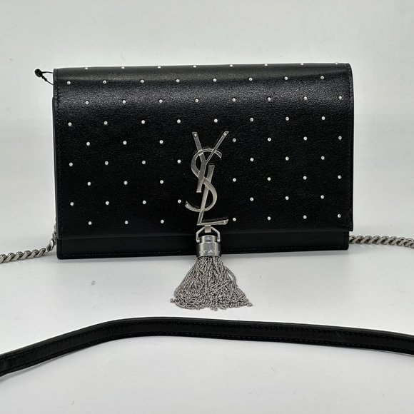 Yves Saint Laurent | Bags | Saint Laurent Ysl Monogram Kate Studded ...
